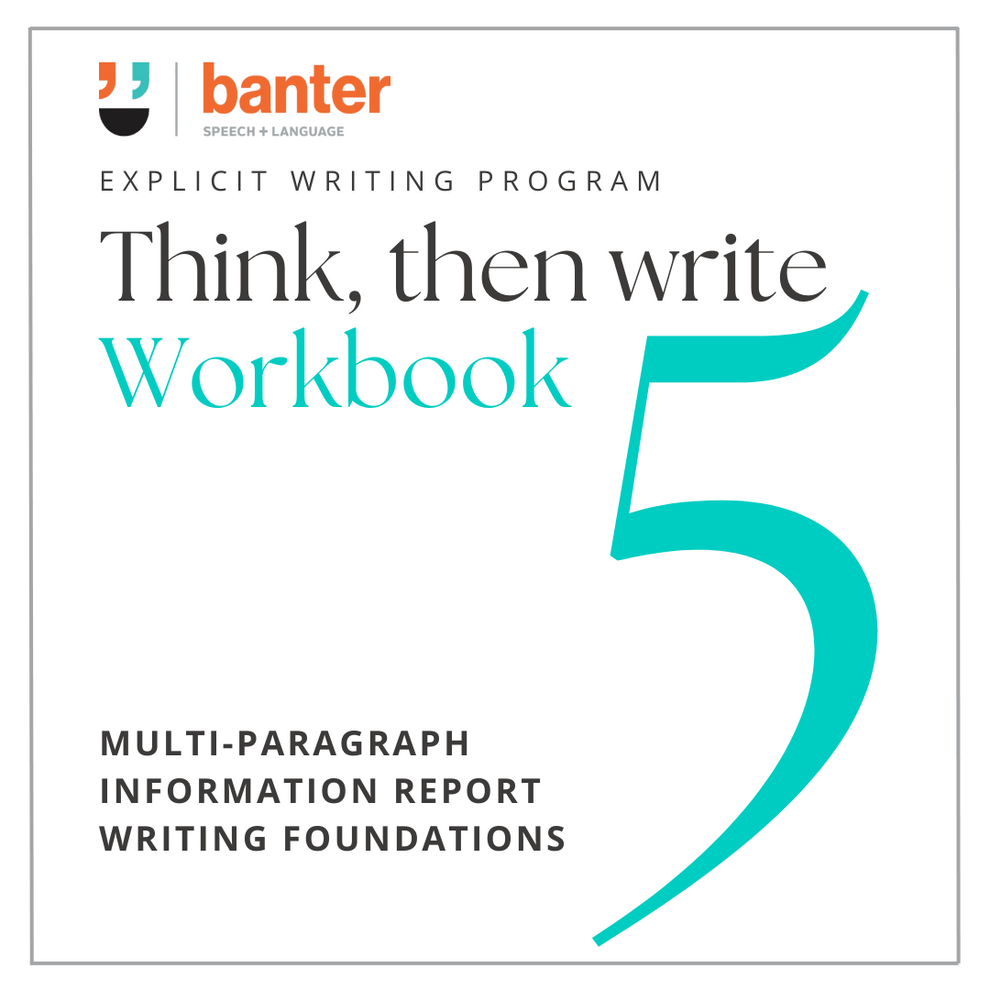 Think Then Write 5: Multi-Paragraph Information Report Writing Foundat ...